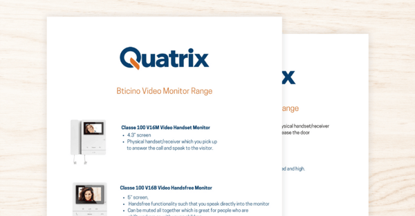 Bticino Intercom Handset Comparison