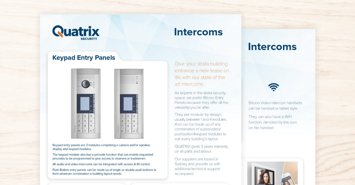 Quatrix Intercoms